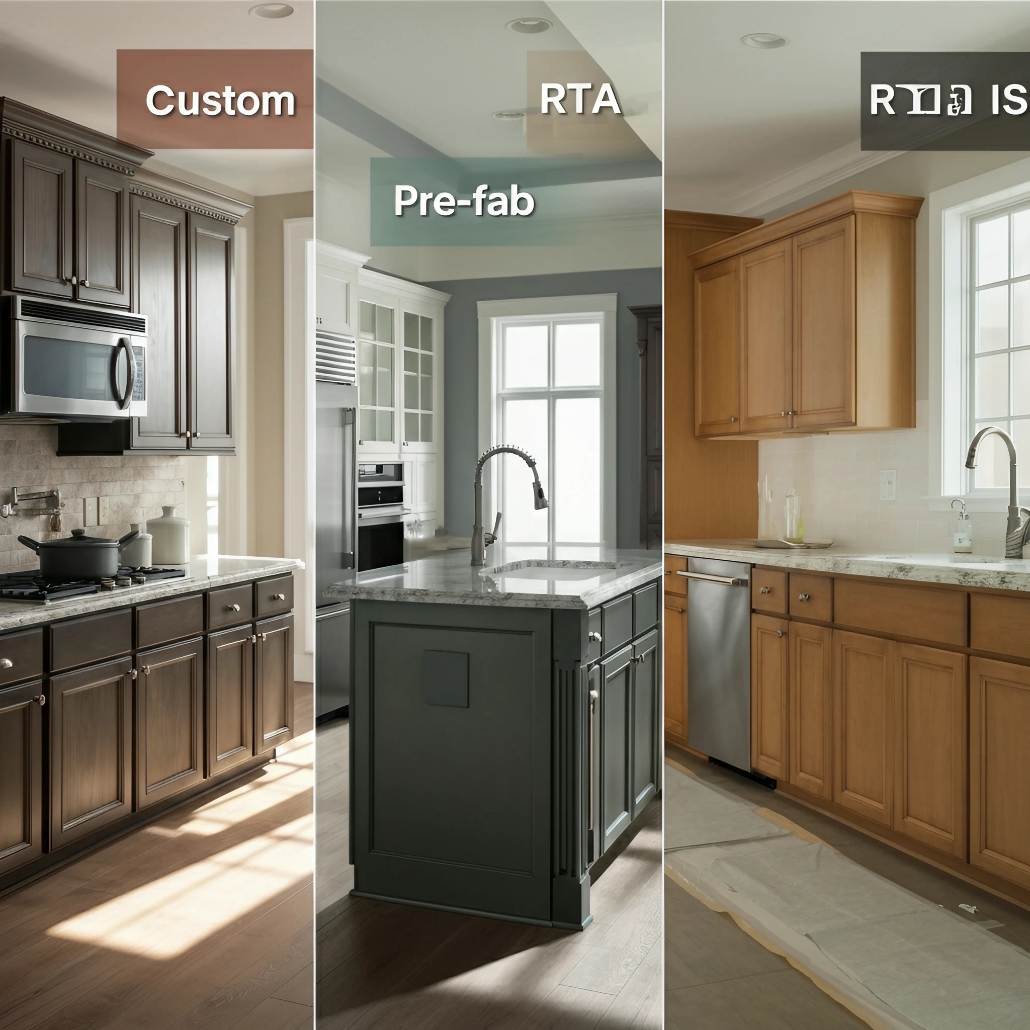 Custom, Pre-Fab, or RTA Cabinets: What's the Difference?